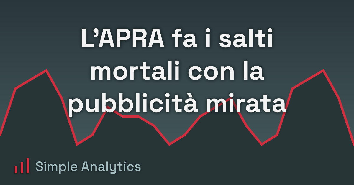 L'APRA fa i salti mortali con la pubblicità mirata