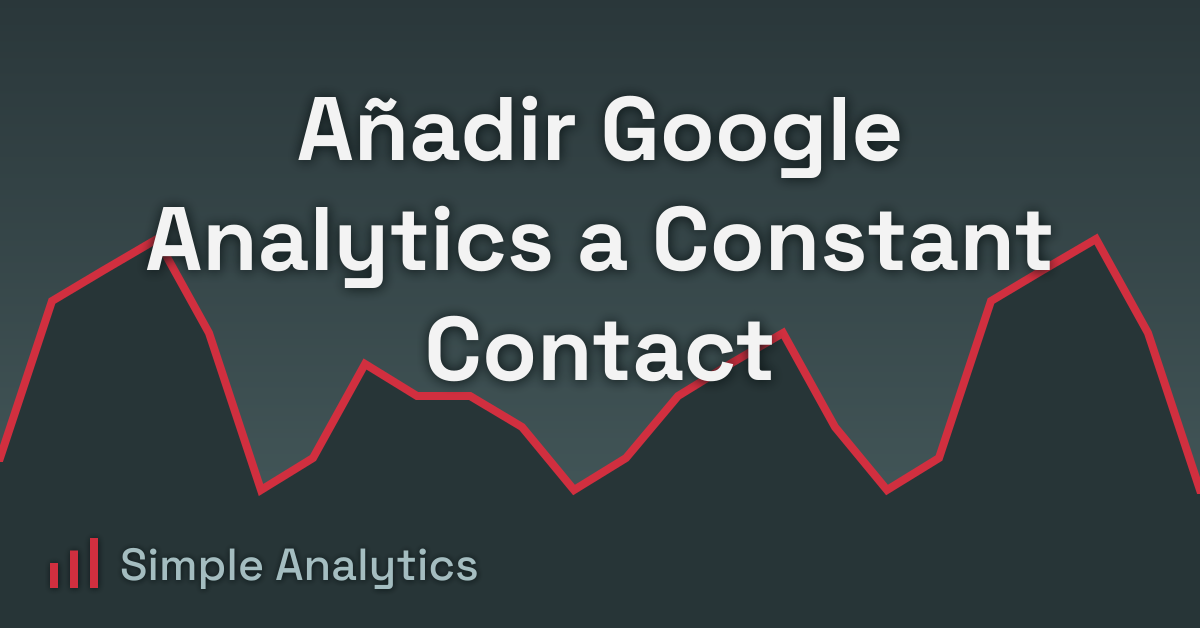 Añadir Google Analytics a Constant Contact