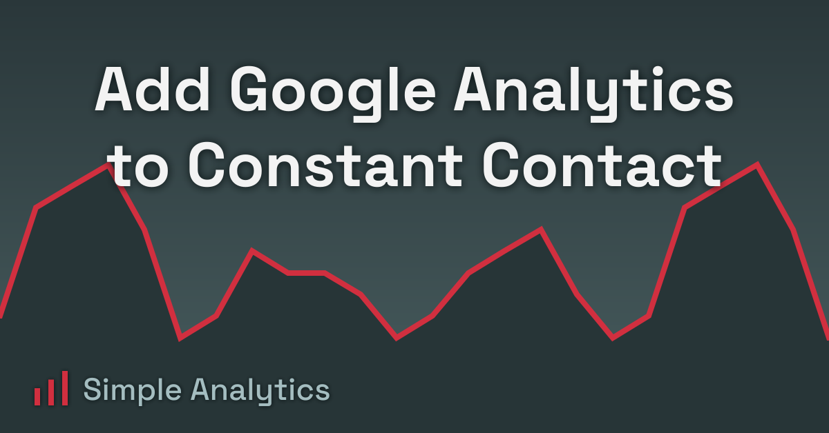 Add Google Analytics to Constant Contact