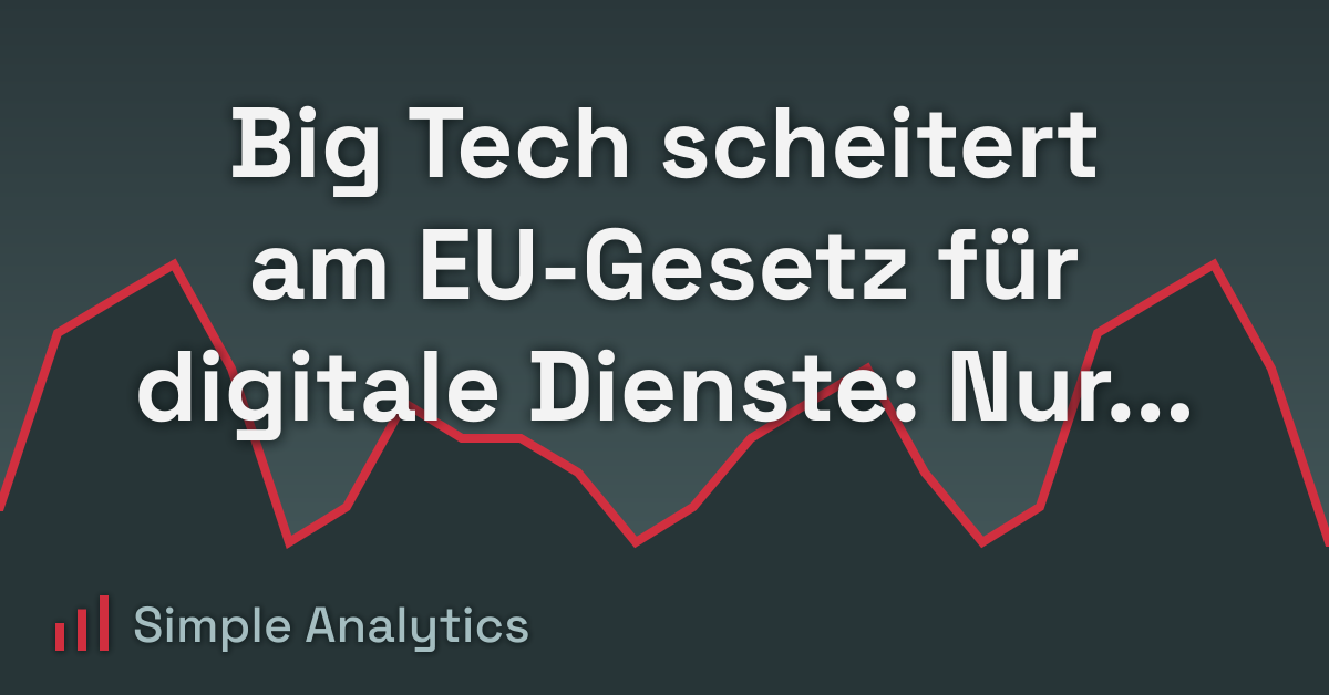 Big Tech scheitert am EU-Gesetz für digitale Dienste: Nur Wikipedia ...