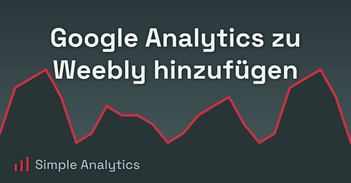 Google Analytics zu Weebly hinzufügen