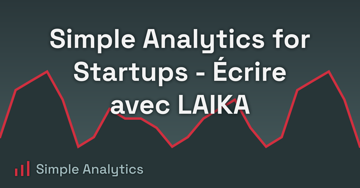 Simple Analytics for Startups - Écrire avec LAIKA