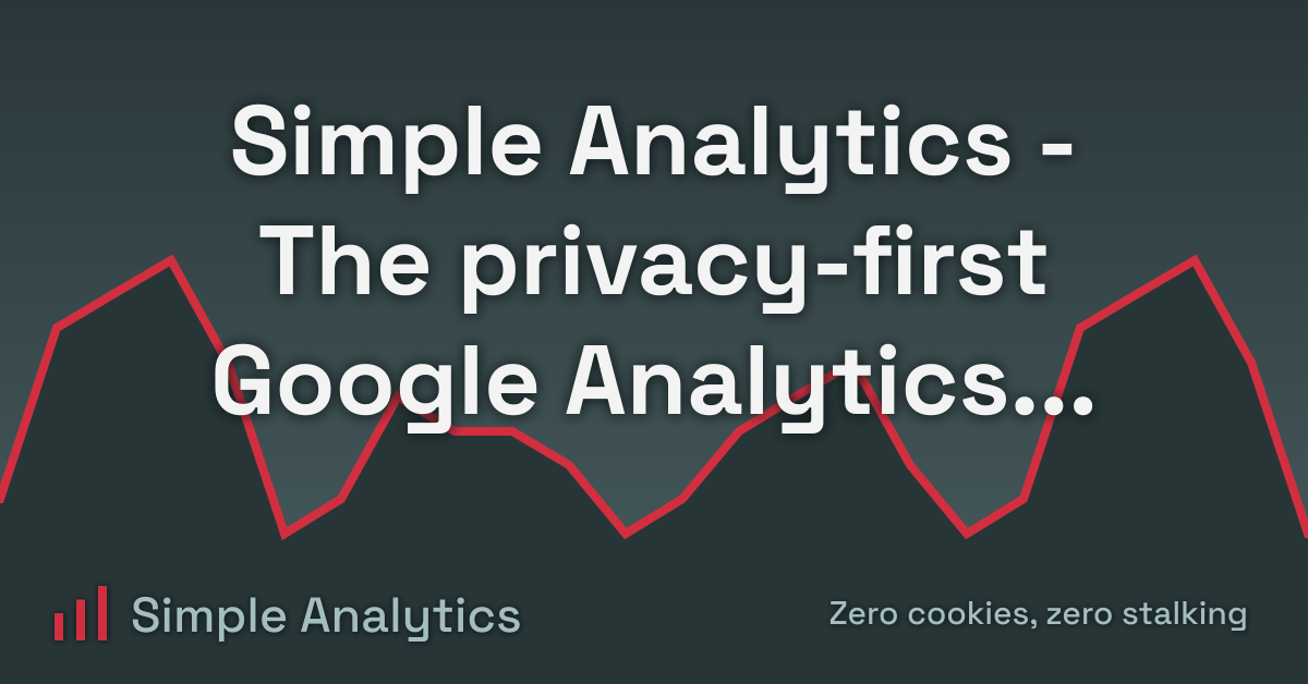 Simple Analytics - The privacy-first Google Analytics alternative