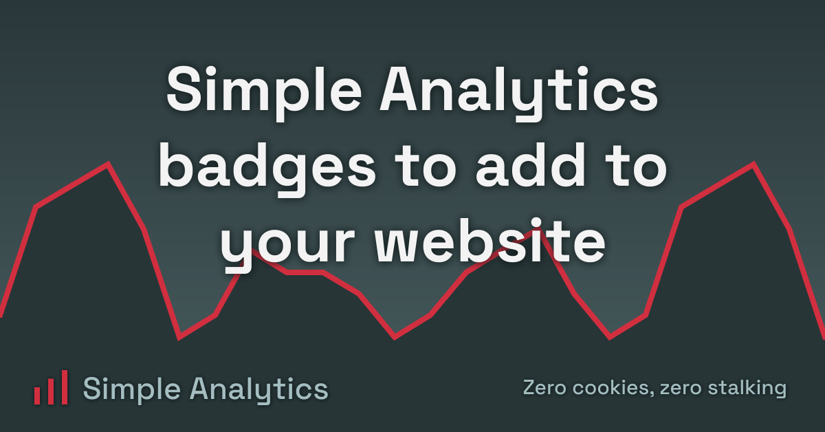 Simple Analytics badges to add to your website